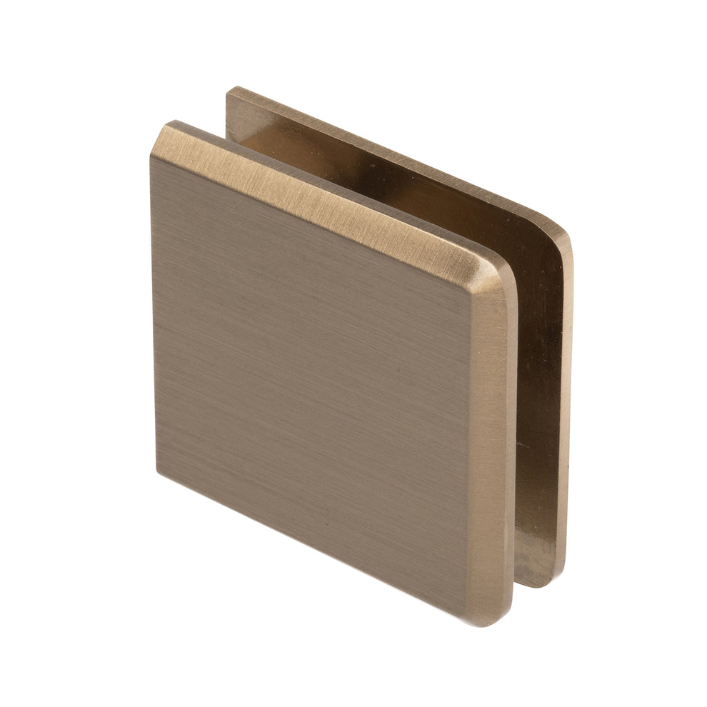 Notch-in-Glass Fixed Panel U-Clamp with Beveled Edges – SAM Hardware