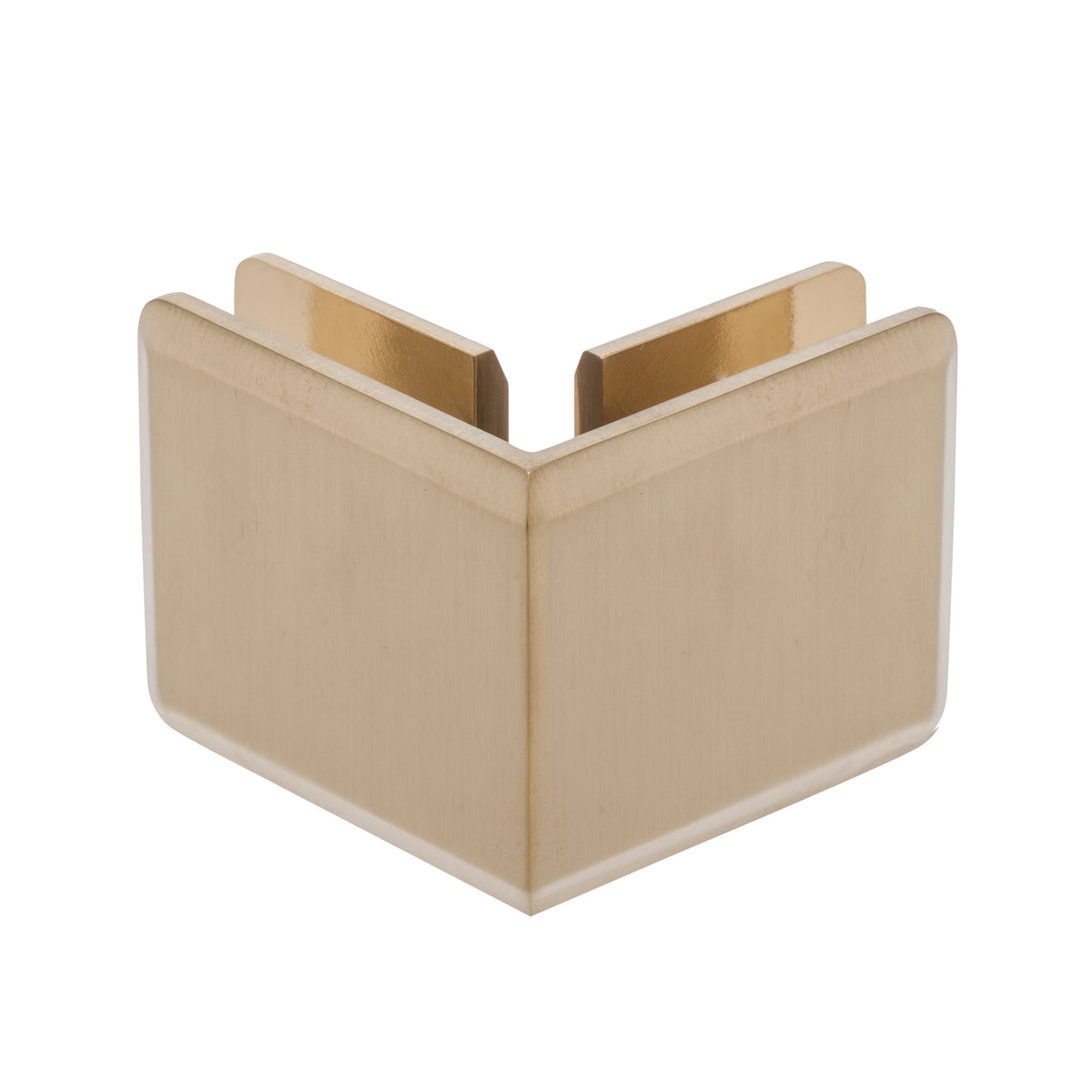 90 Degree Glass-to-Glass Clamp with Beveled Edges – SAM Hardware
