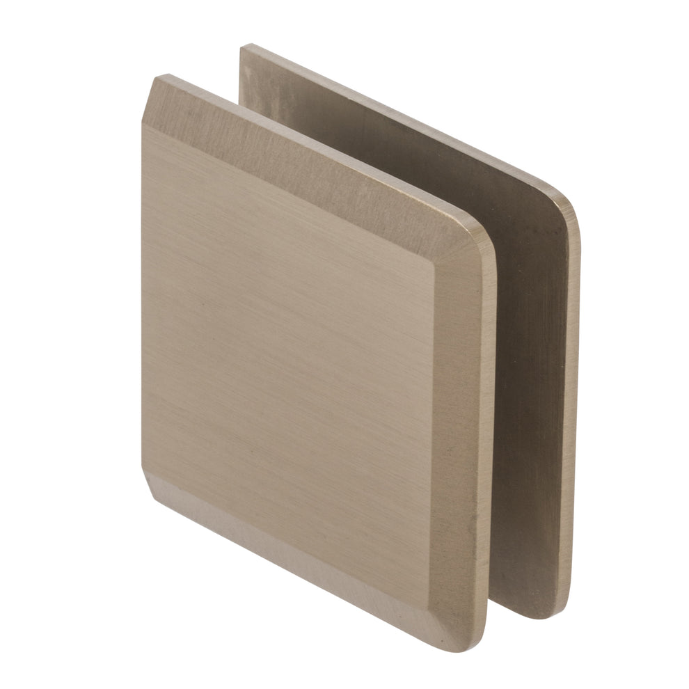 Hole-in-Glass Fixed Panel U-Clamp with Beveled Edges – SAM Hardware