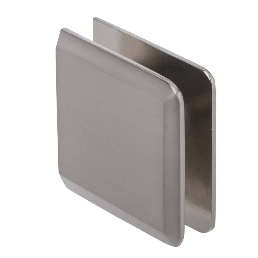 Hole-in-Glass Fixed Panel U-Clamp with Beveled Edges – SAM Hardware