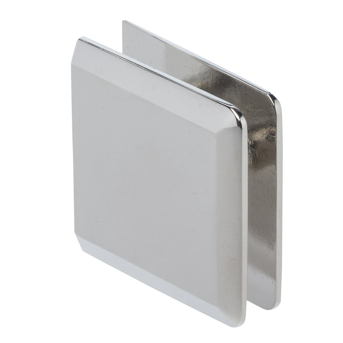 Hole-in-Glass Fixed Panel U-Clamp with Beveled Edges – SAM Hardware